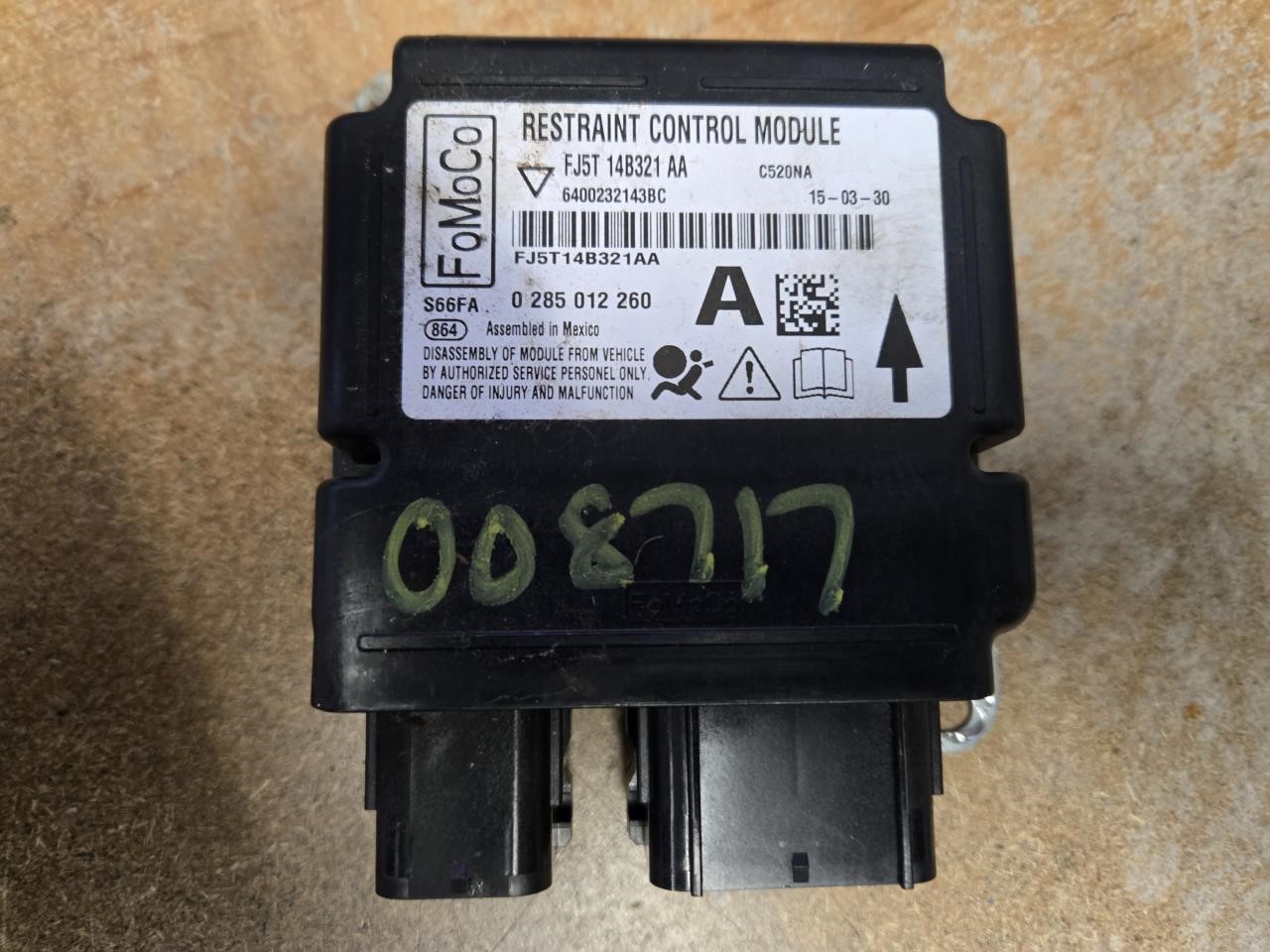 FORD ESCAPE 2015-2016 Air Bag Chassis Control Module - All American ...