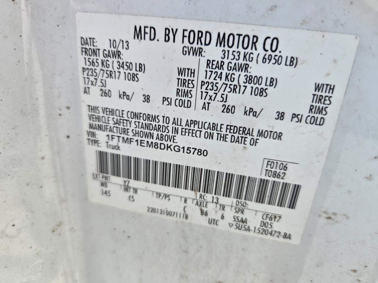 FORD MKT 2013 Communication (voice recognition module, Sync, under ...
